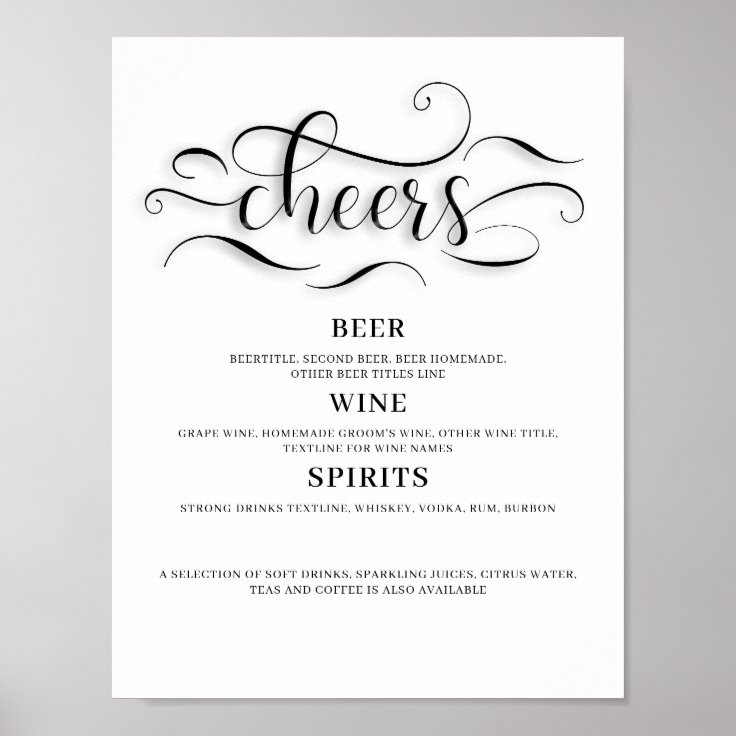 Cheers Wedding Bar Sign | Zazzle