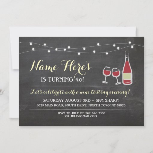 Cheers White Wine Birthday Drink Tasting Invite | Zazzle