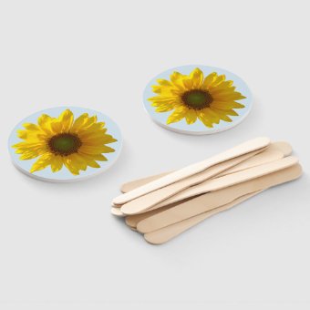 Cheery Yellow Sunflower Hand Fans | Zazzle