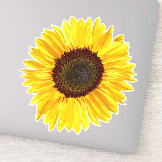 Cheery Yellow Sunflower Sticker | Zazzle