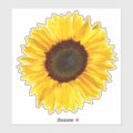 Cheery Yellow Sunflower Sticker | Zazzle