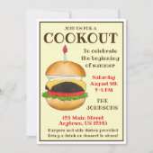 Cheese Burger Cheeseburger BBQ Barbecue Cookout Invitation | Zazzle