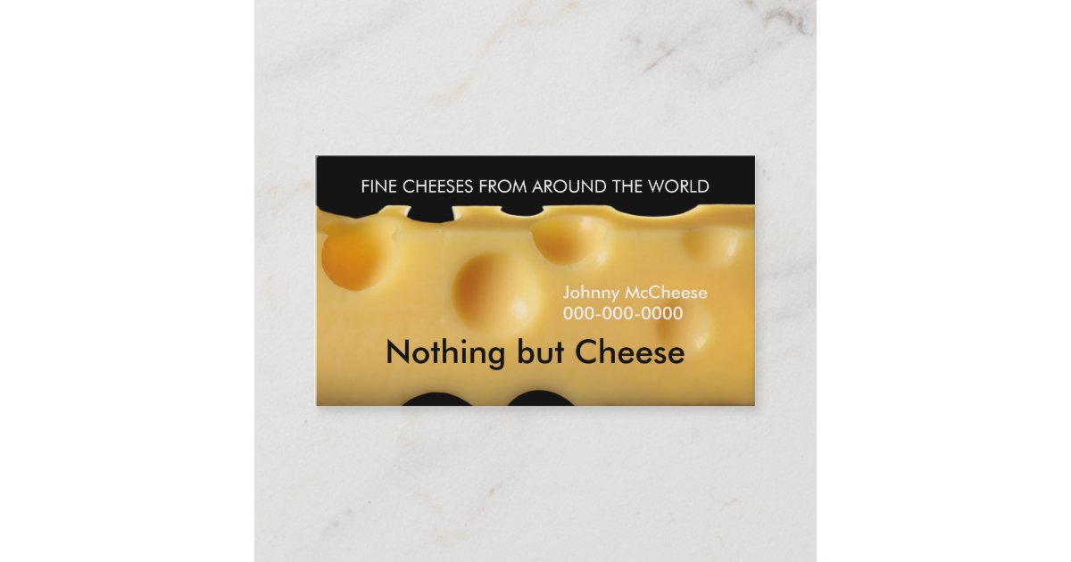cheese business card | Zazzle