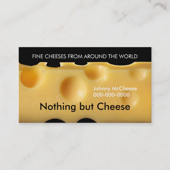 cheese business card | Zazzle