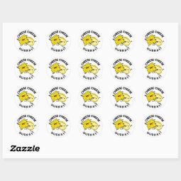 Cheese Cheese Hurray Funny Cheese Pun Classic Round Sticker | Zazzle