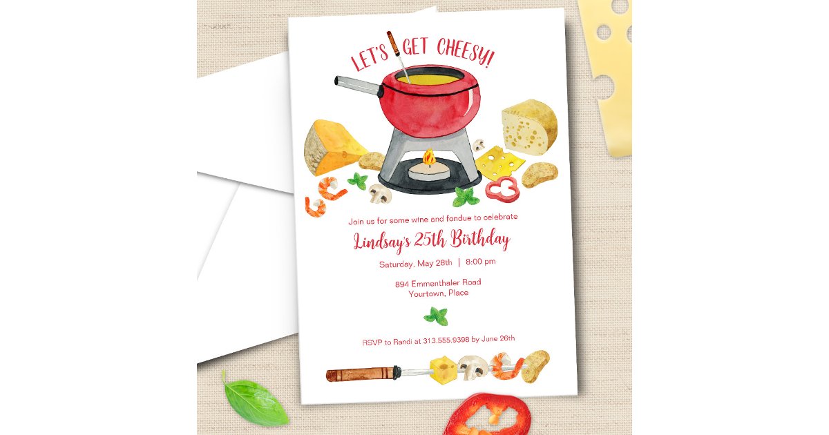 Cheese Fondue Party Invitation | Zazzle