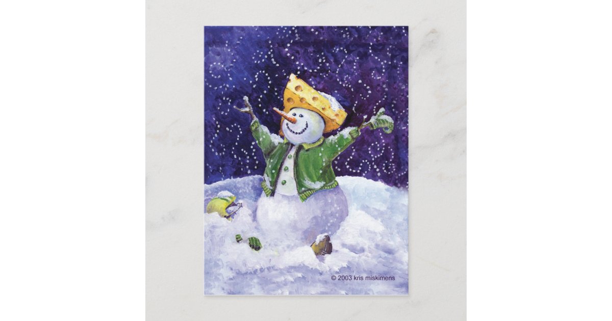 Cheese Head Christmas Postcard | Zazzle