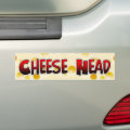 Cheese Head Wisconsin Humor Bumper Sticker | Zazzle