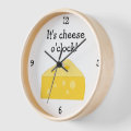 Cheese O'Clock fun food graphic Wall Clock | Zazzle