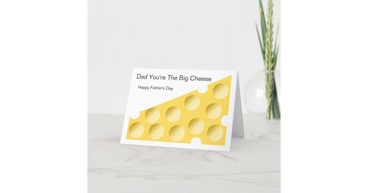 Cheese Personalised Father's Day Card | Zazzle