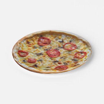 Cheese Pizza Party Paper Plates | Zazzle