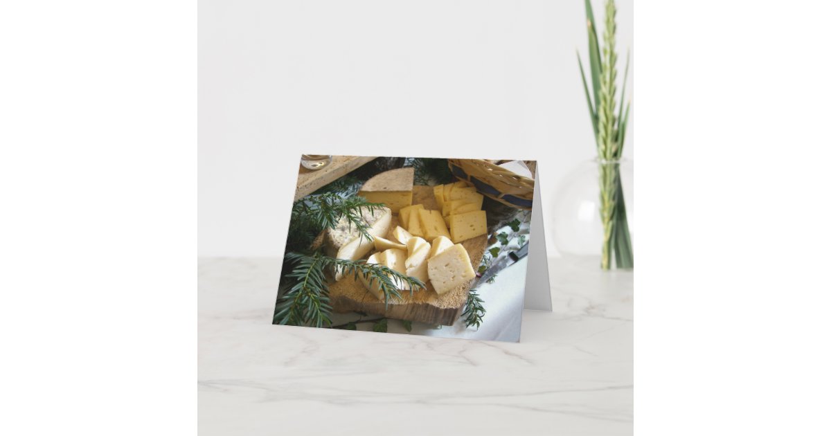 Cheese Platter Folded Blank Greeting Card | Zazzle