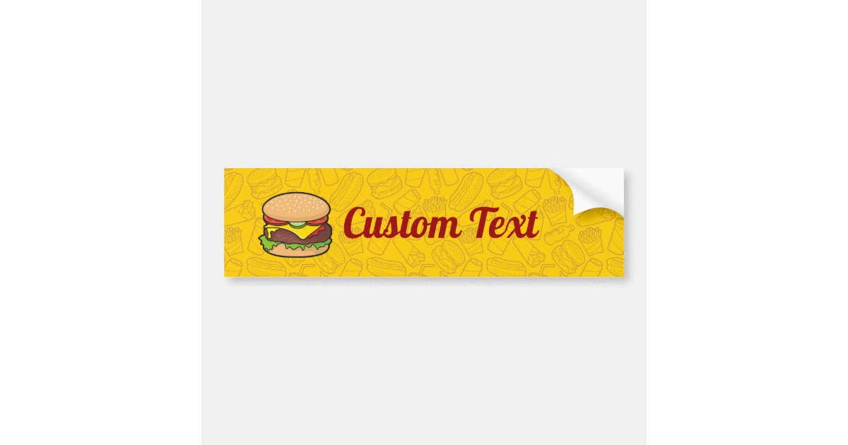 Cheeseburger Bumper Sticker | Zazzle
