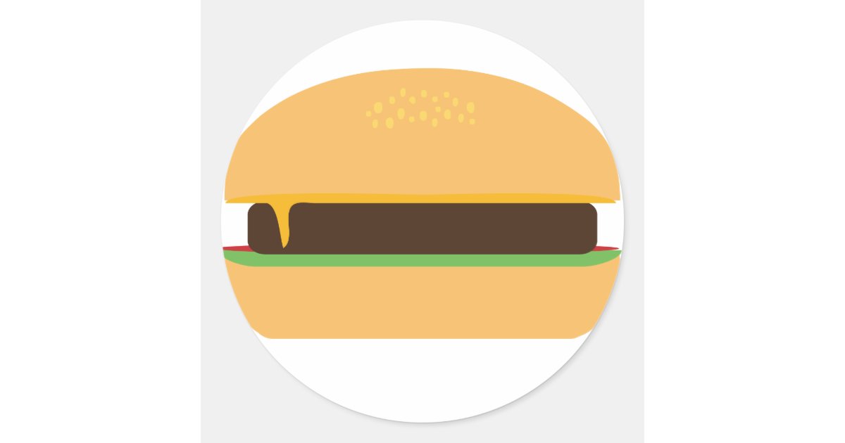 Cheeseburger Classic Round Sticker | Zazzle