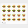 Cheeseburger Classic Round Sticker | Zazzle