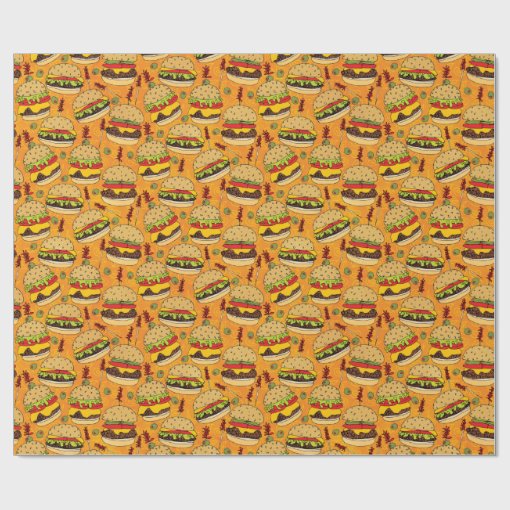 Cheeseburger Deluxe Wrapping Paper | Zazzle