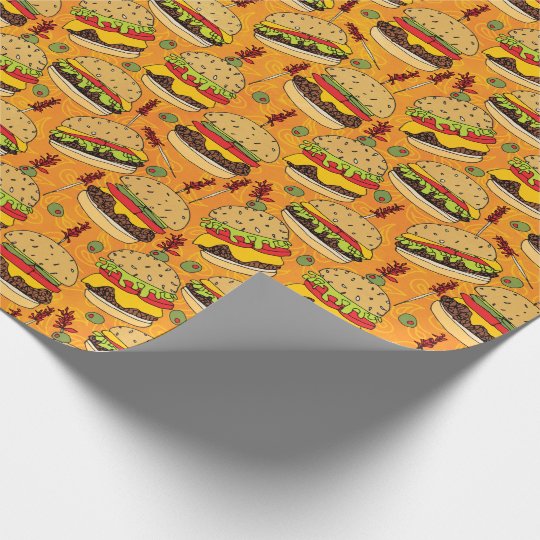 Cheeseburger Deluxe Wrapping Paper | Zazzle.com