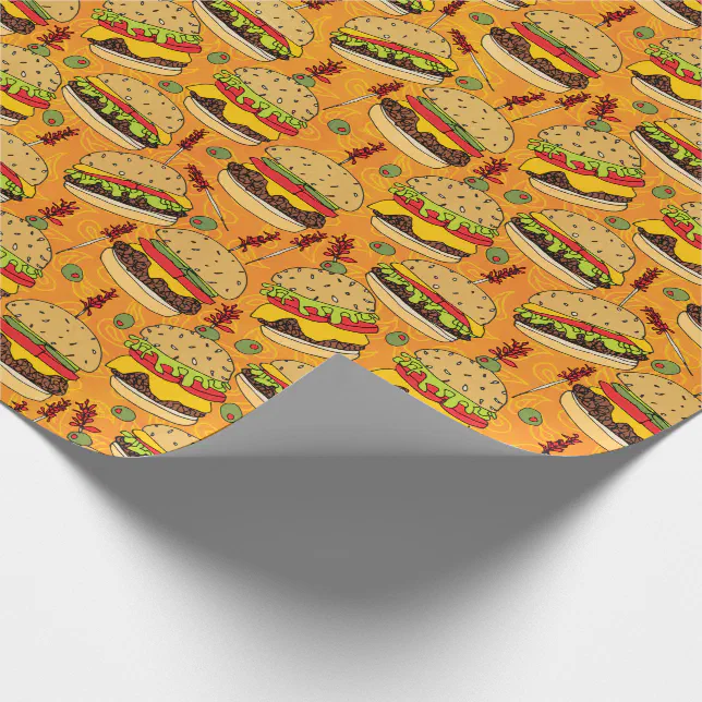 Cheeseburger Deluxe Wrapping Paper | Zazzle