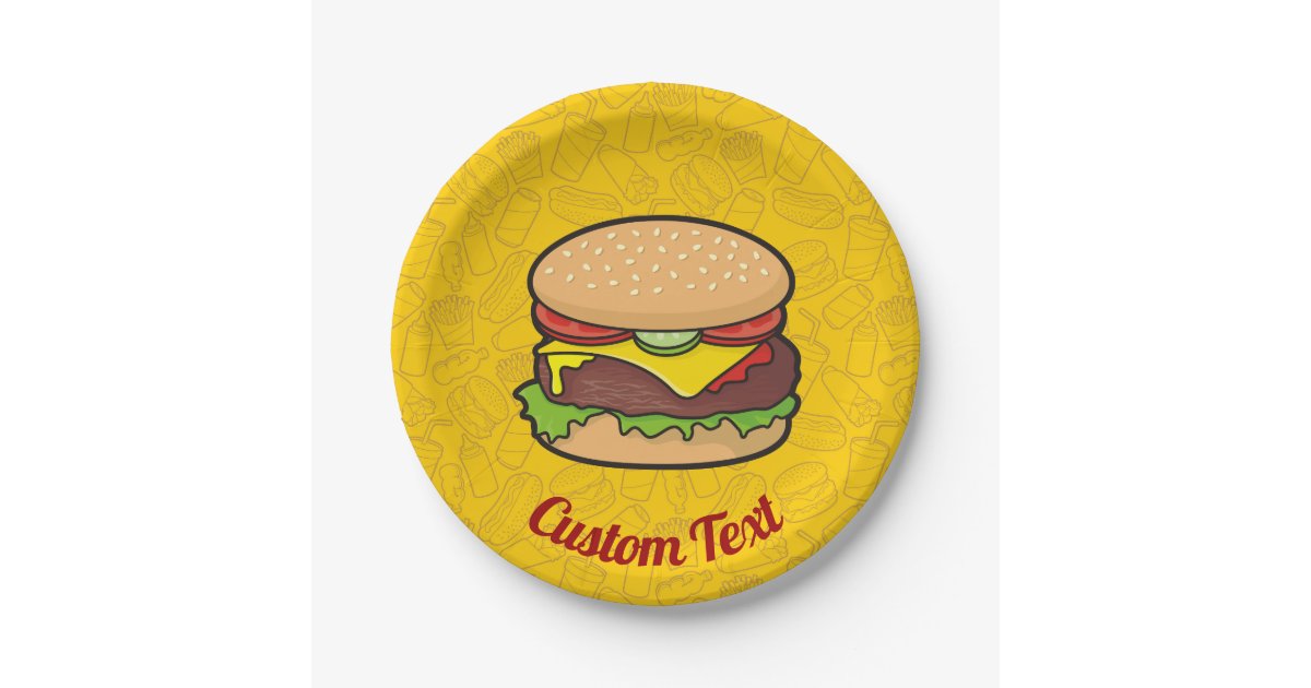 Cheeseburger Paper Plates | Zazzle