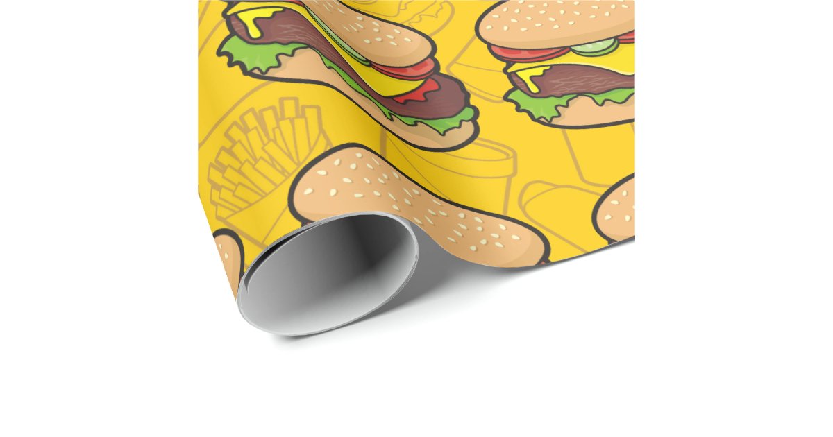 Cheeseburger Wrapping Paper | Zazzle