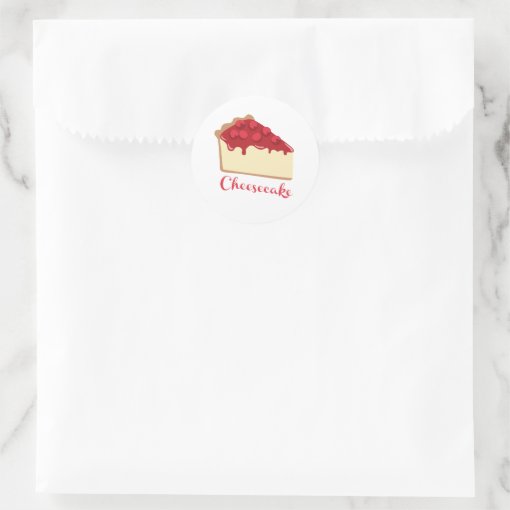 Cheesecake Classic Round Sticker | Zazzle