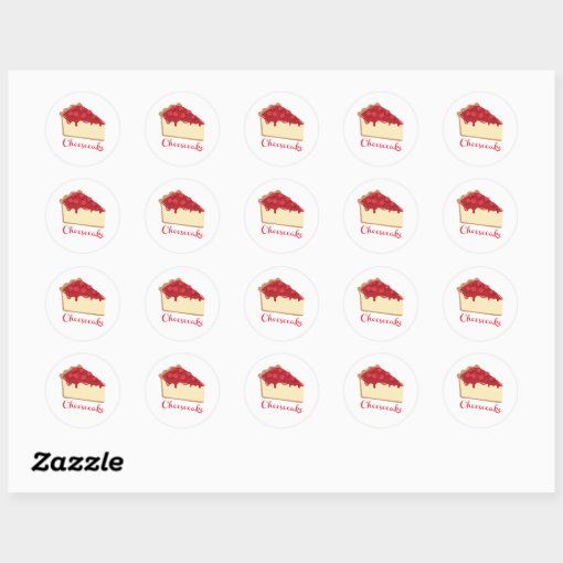 Cheesecake Classic Round Sticker | Zazzle