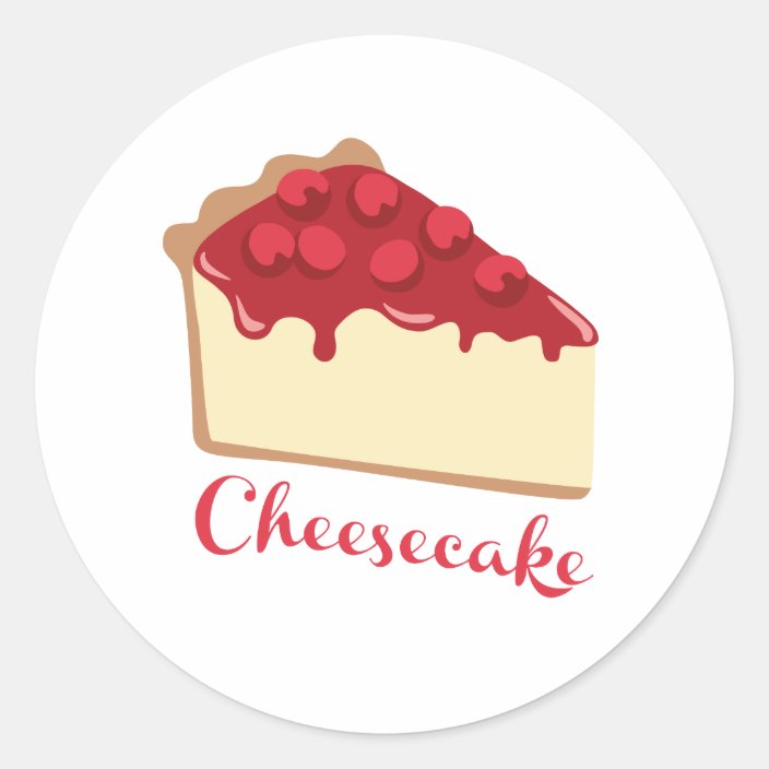 Cheesecake Classic Round Sticker | Zazzle.com