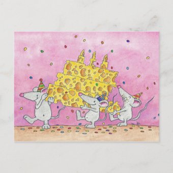 CHEESY BIRTHDAY WISHES postcard by Nicole Janes | Zazzle