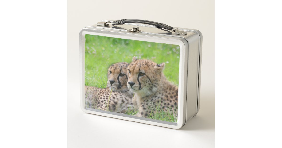 Cheetah 001 metal lunch box | Zazzle