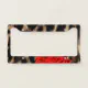 CHEETAH and RED ROSE License Plate Frame | Zazzle