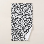 Cheetah Animal Print in Black and White Bath Towel Set | Zazzle