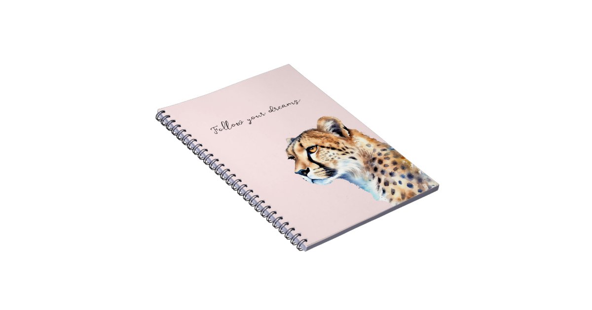 Cheetah Blush Pink Notebook | Zazzle