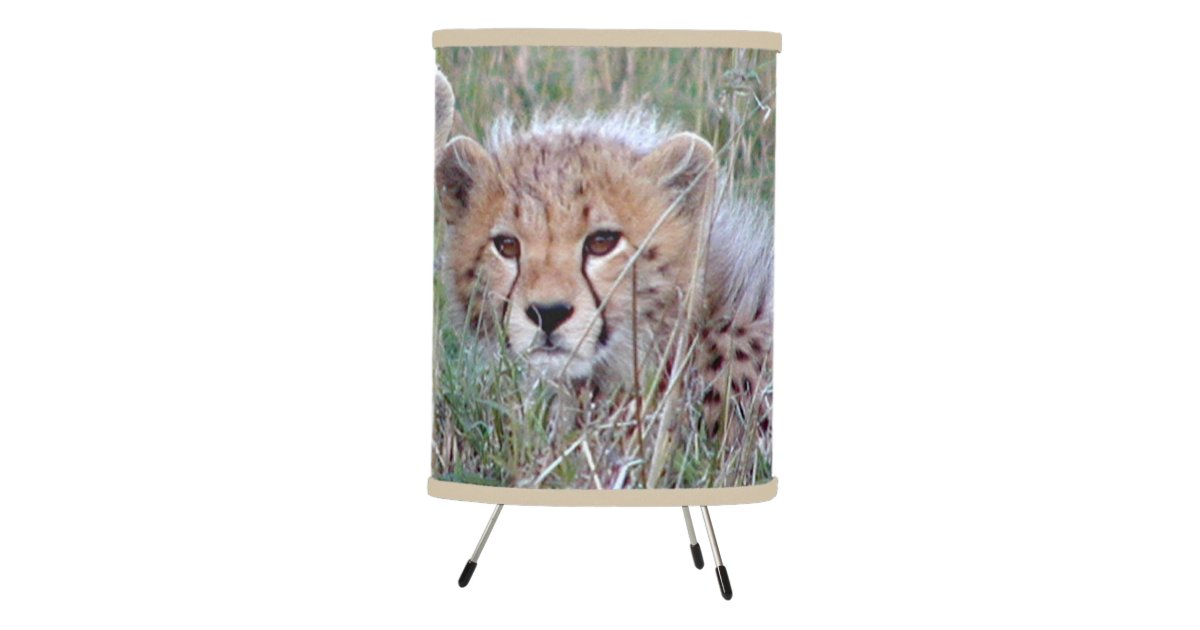 Cheetah & Cub Lamp (choose from 14 trim colors) | Zazzle