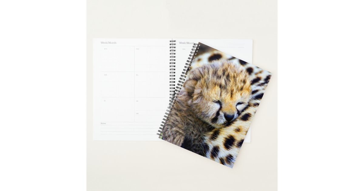Cheetah Cub Planner | Zazzle