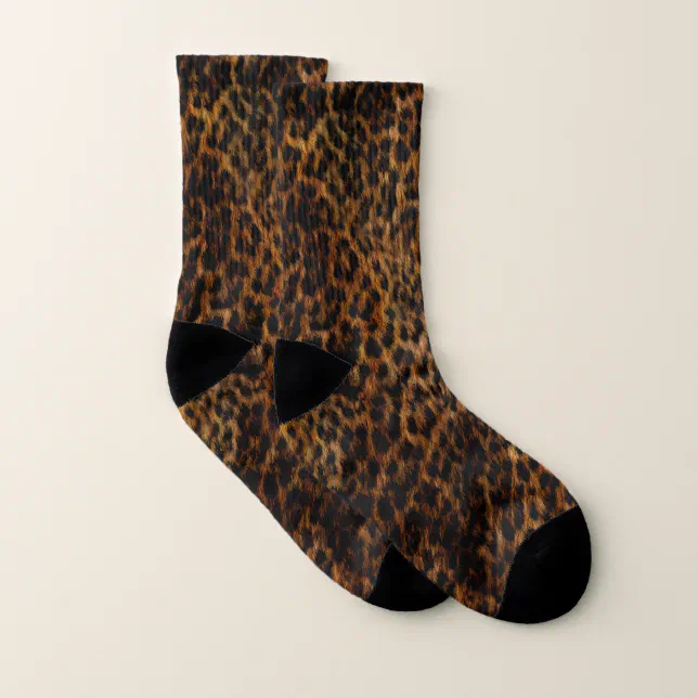 Cheetah Fur Texture Socks | Zazzle