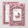 Cheetah Girl Invitation Card Pink A | Zazzle
