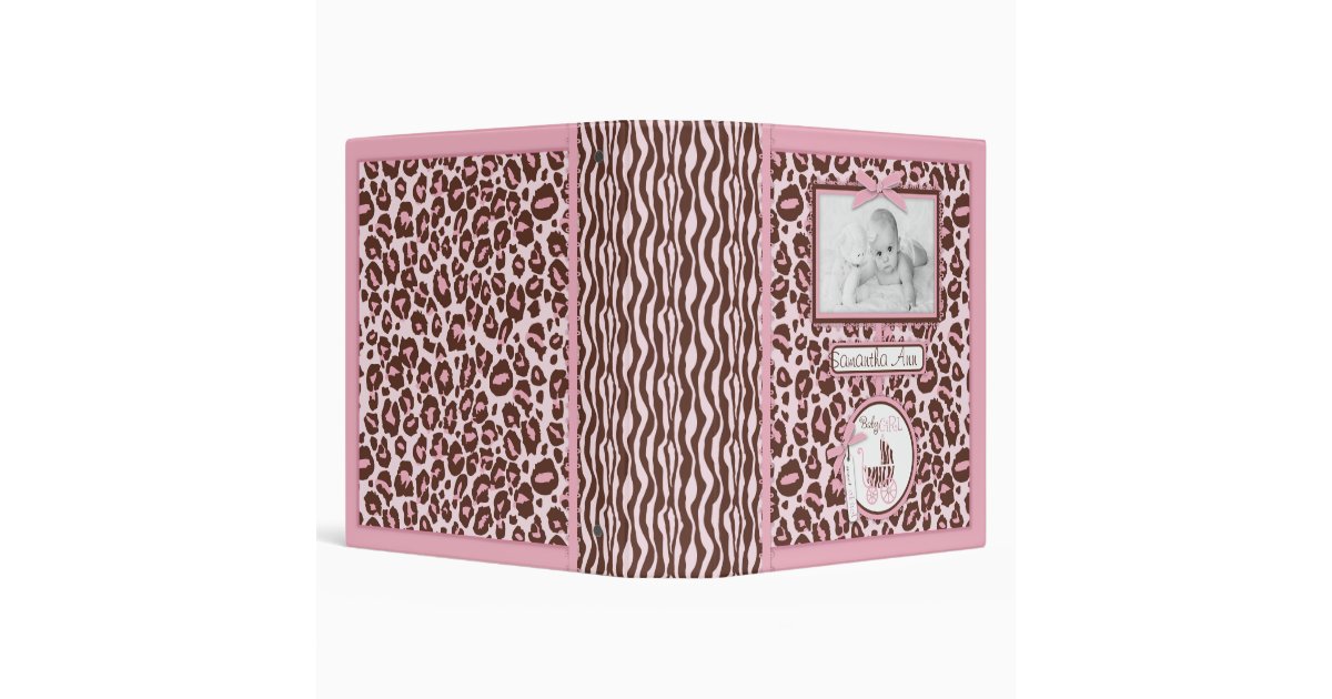 Cheetah Girl Photo Album Pink Binder | Zazzle