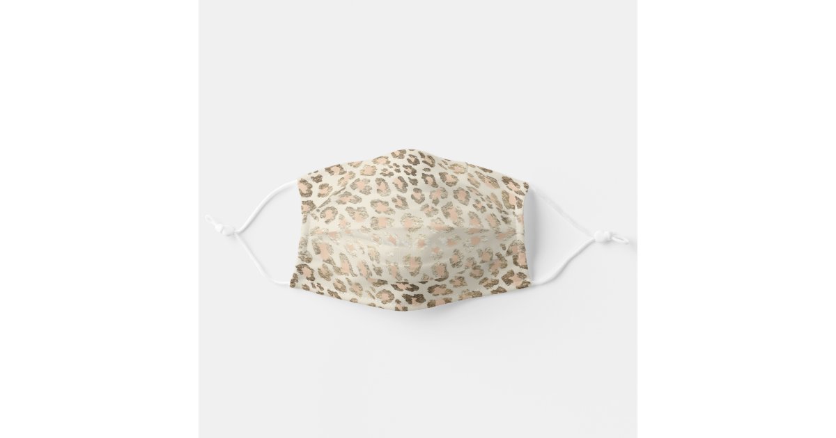 Cheetah Leopard Skin Print Fur Gold Safari Pattern Adult Cloth Face ...