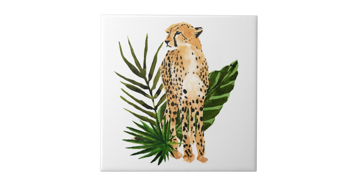 Cheetah Outlook Ceramic Tile | Zazzle