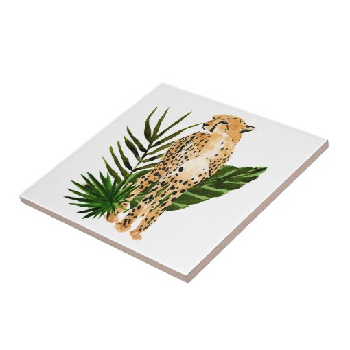 Cheetah Outlook Ceramic Tile | Zazzle