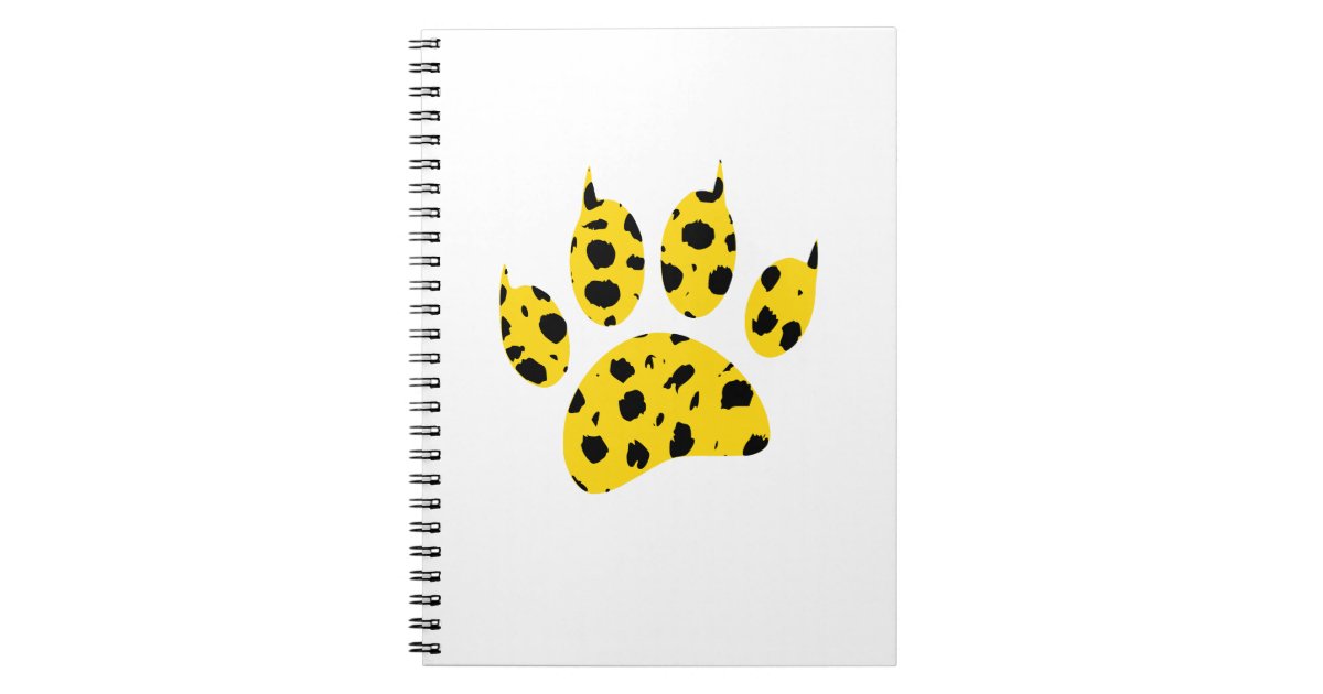 Cheetah Paw Print Notebook | Zazzle