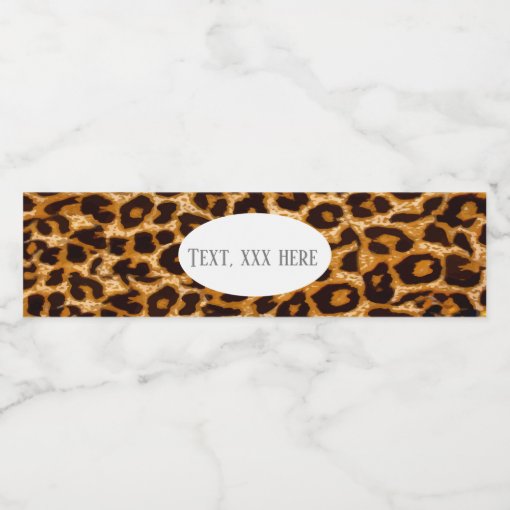 cheetah print, animal print, Leopard ,cheetah Water Bottle Label | Zazzle