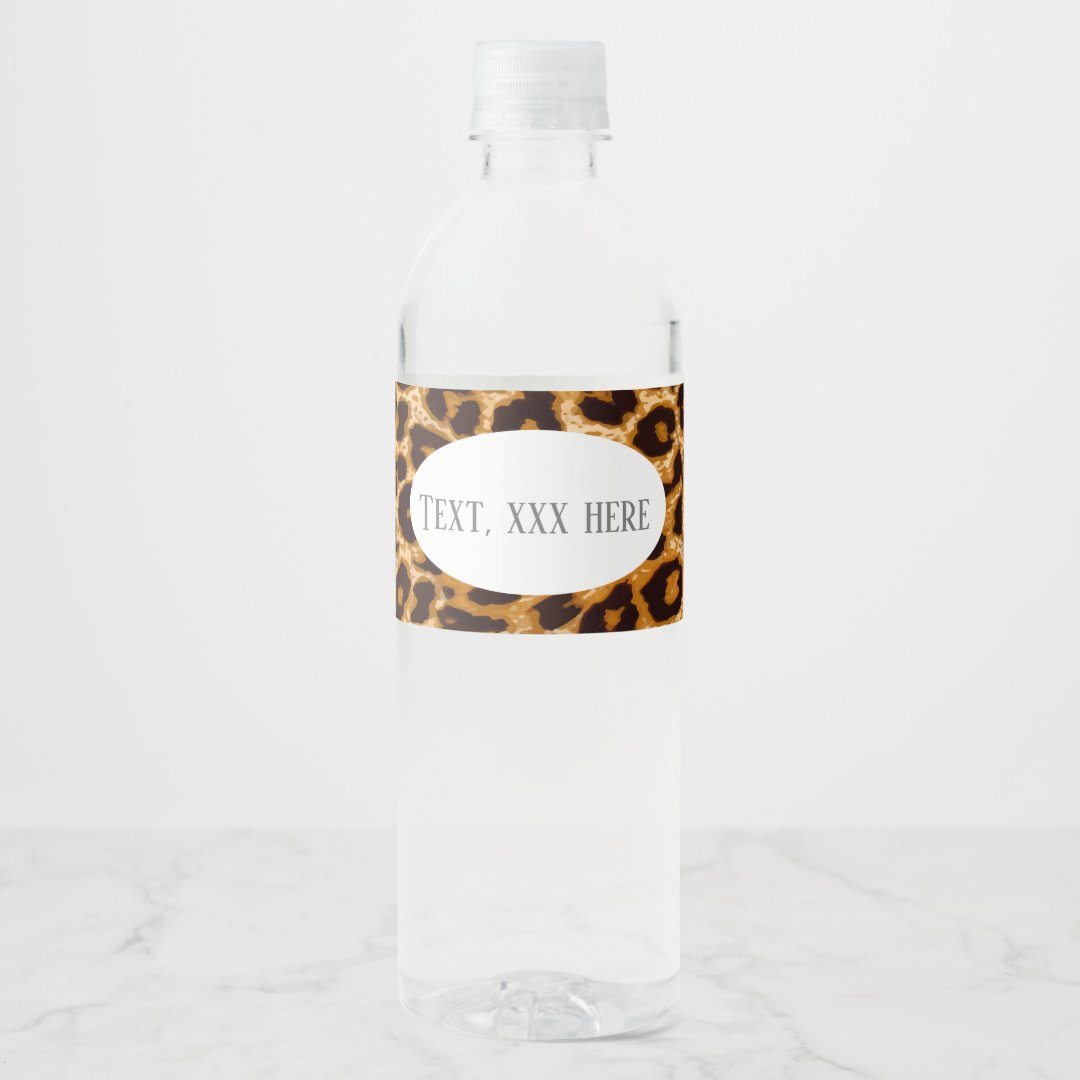 cheetah print, animal print, Leopard ,cheetah Water Bottle Label | Zazzle