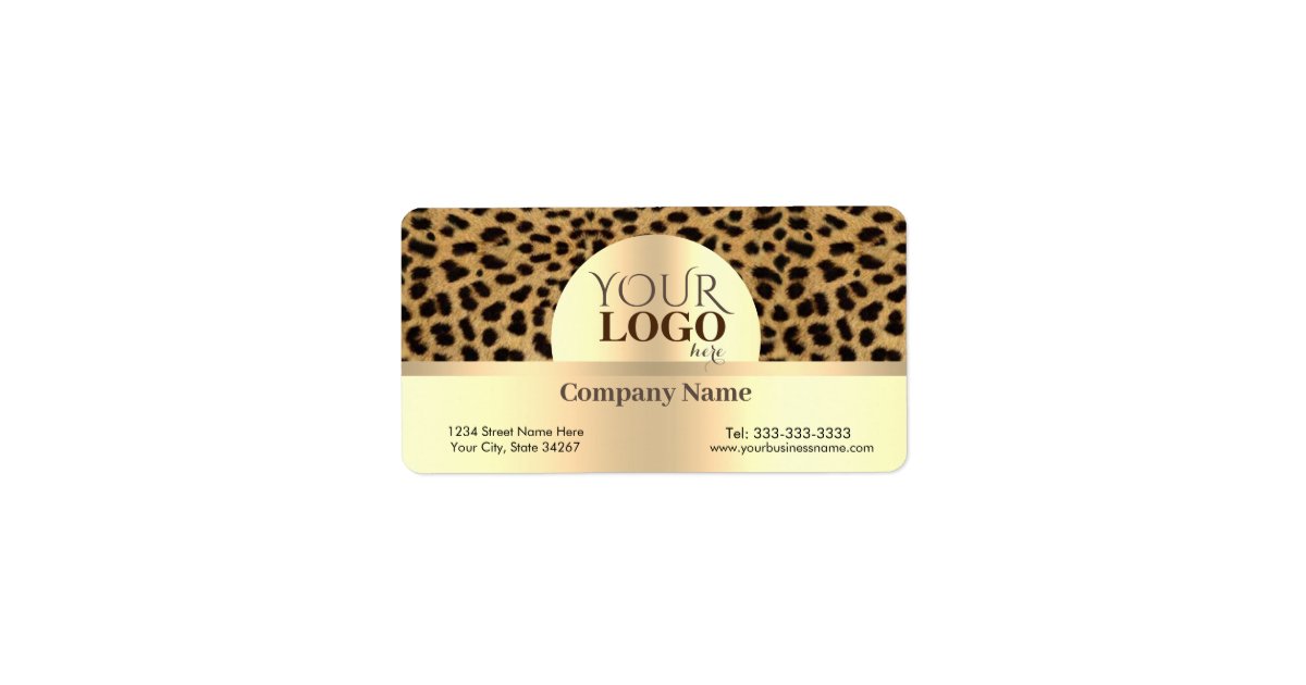 Cheetah Print Label | Zazzle