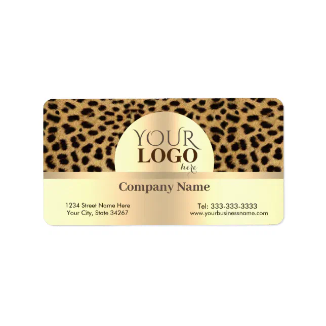 Cheetah Print Label | Zazzle