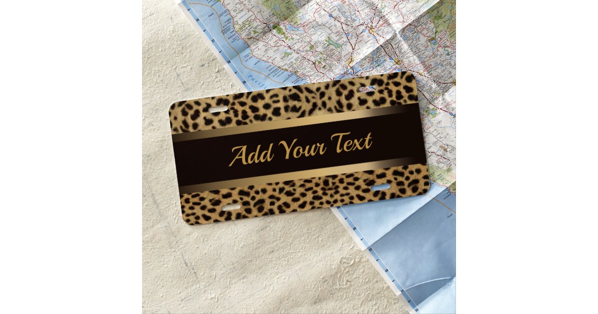 Cheetah Print License Plate | Zazzle