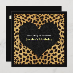 Cheetah Print Party Invitation | Zazzle