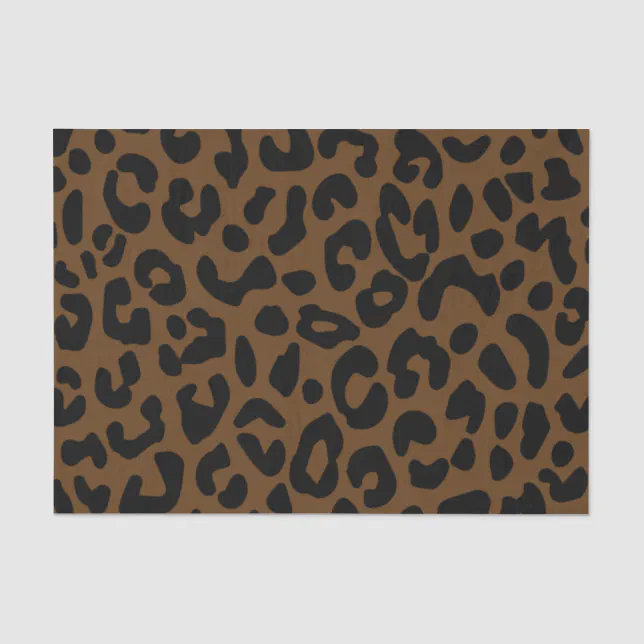 Cheetah Print Pattern Black Brown Tissue Paper | Zazzle