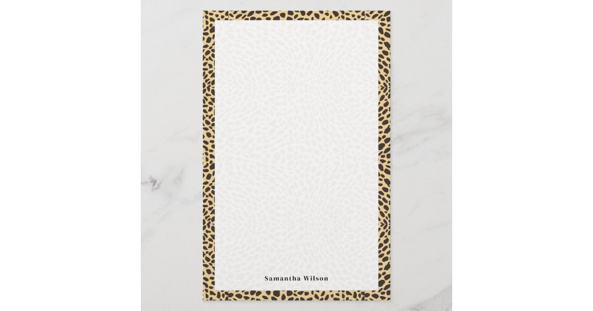 Cheetah Print Stationery | Zazzle