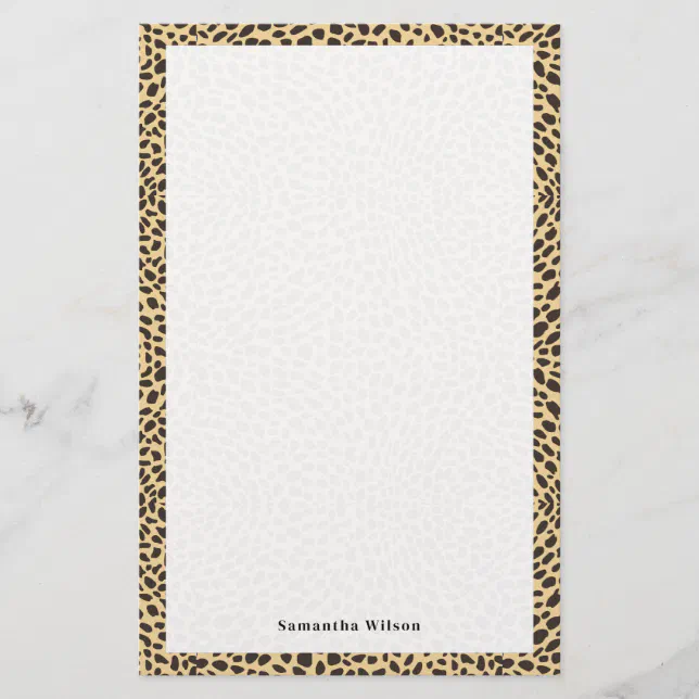 Cheetah Print Stationery | Zazzle